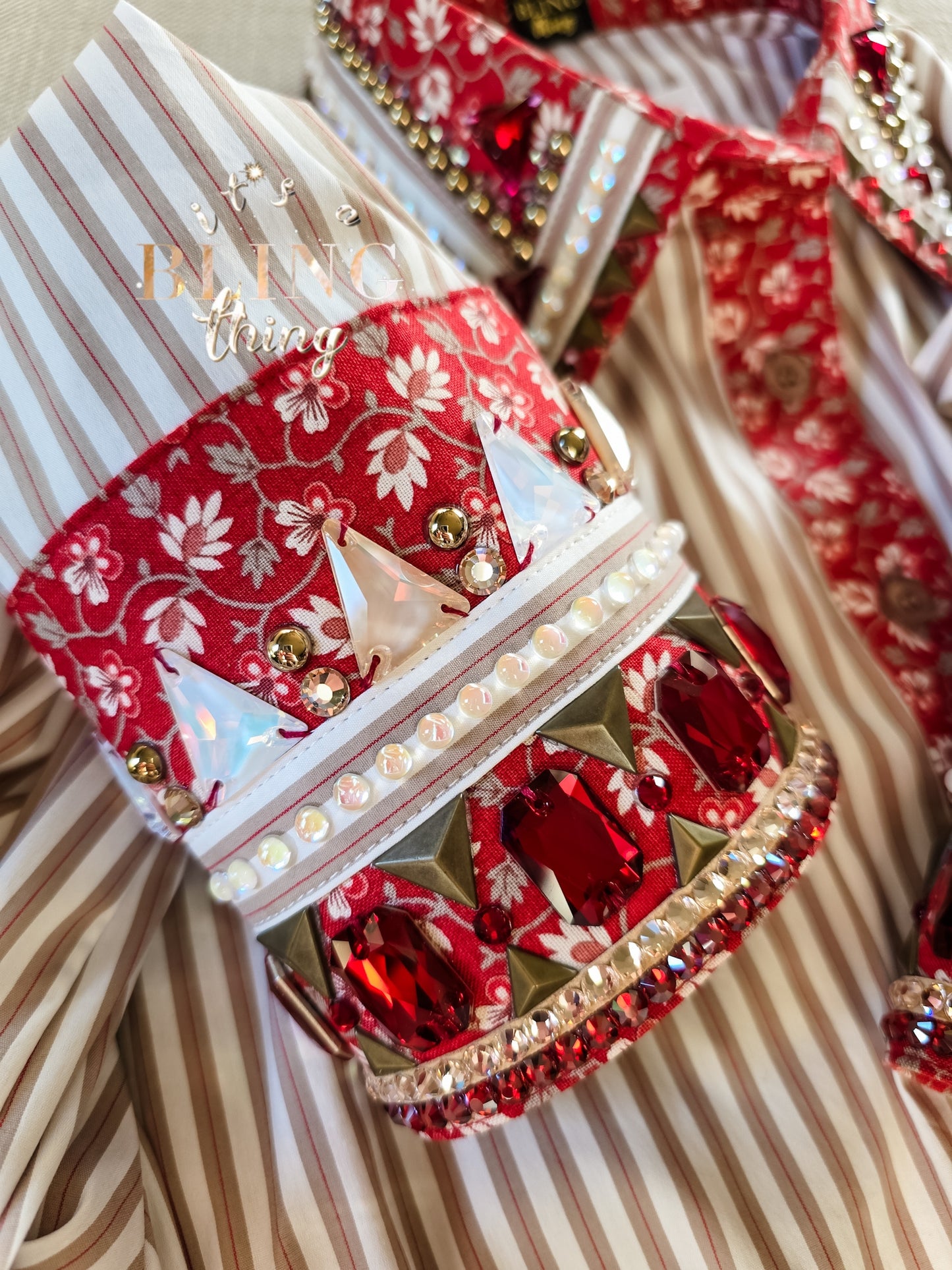 CR Ranchwear Red and Tan Shirt – It's a Bling Thing